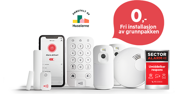 Alarm - Brann- og innbruddsalarm | Et trygt hjem | Sector Alarm